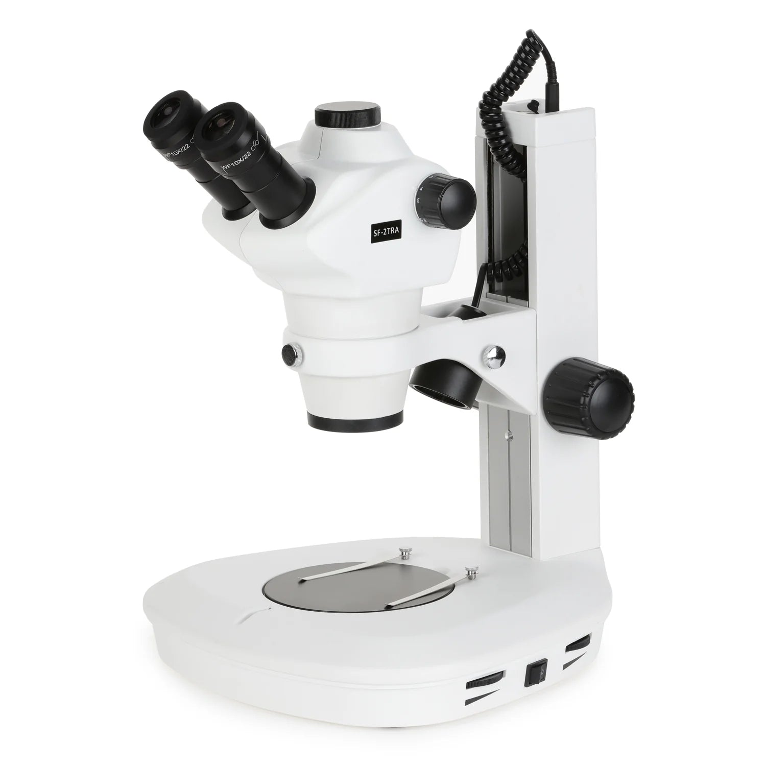 AmScope 8X-50X Track Stand Stereo Zoom Parfocal Trinocular Microscope ...