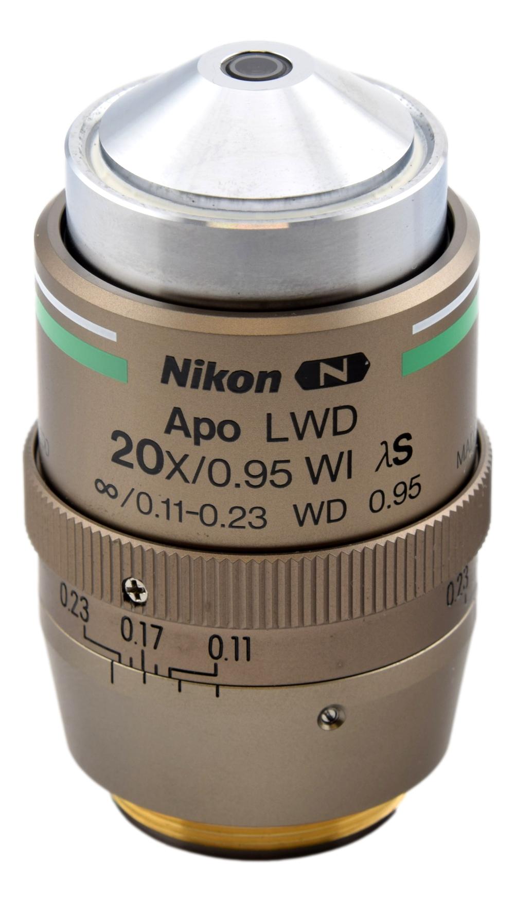 Nikon Apo Lambda S LWD 20x Water Immersion Microscope Objective ...