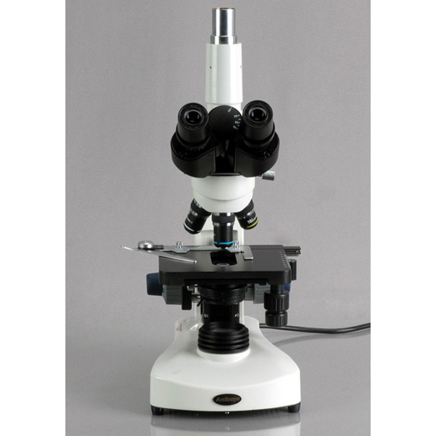 AmScope 40X-1600X 3W LED Siedentopf Trinocular Bright / Darkfield Comp – Microscope Central