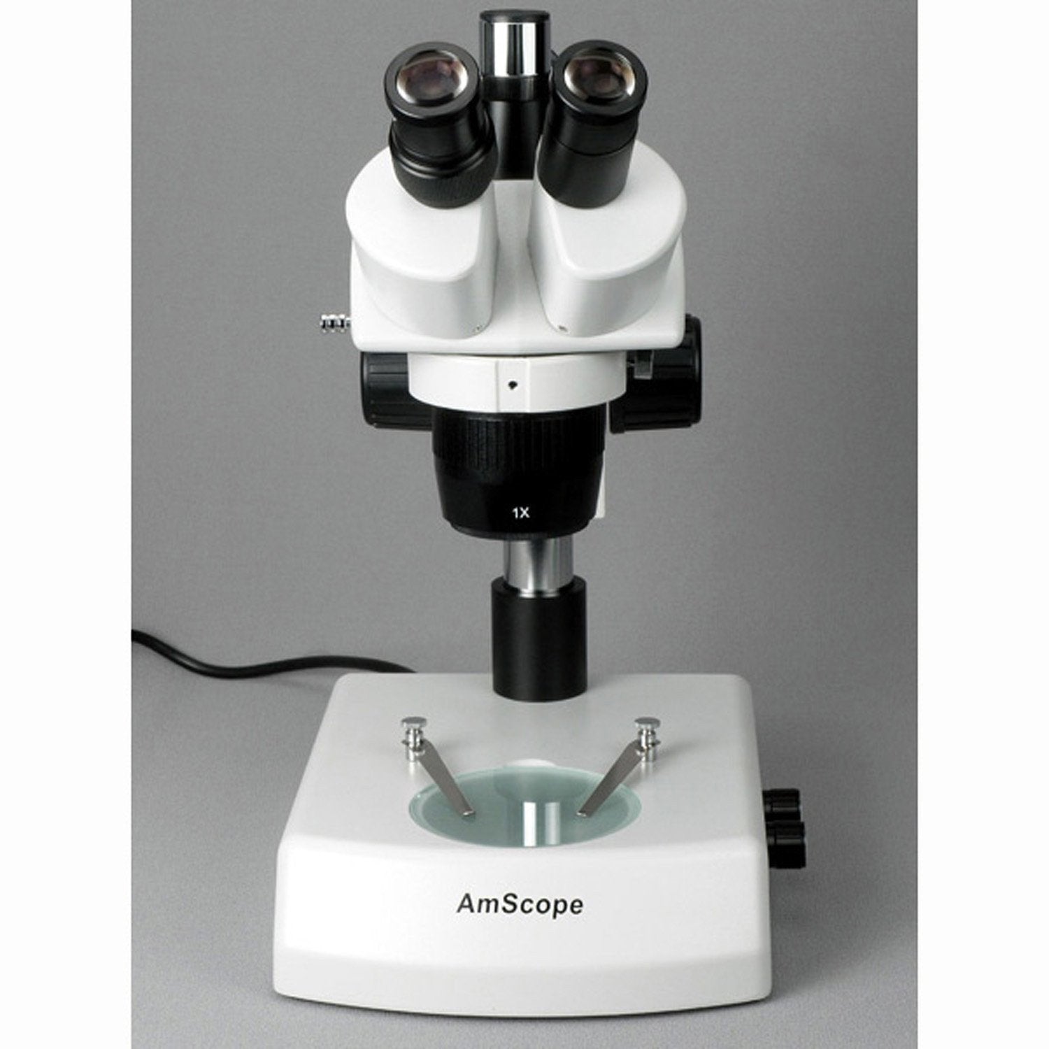 AmScope 10X-30X Trinocular Stereo Microscope with Top & Bottom Halogen ...