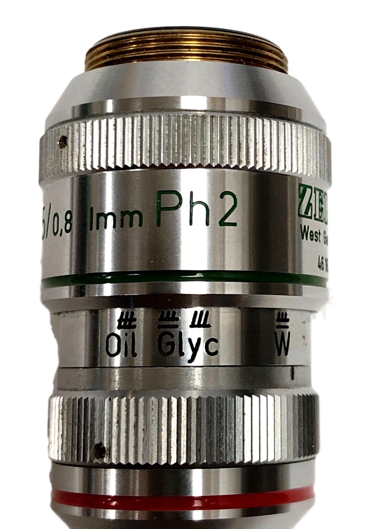 ZEISS PLAN NEOFLUAR 25X MULTI IMMERSION PHASE CONTRAST OBJECTIVE ...