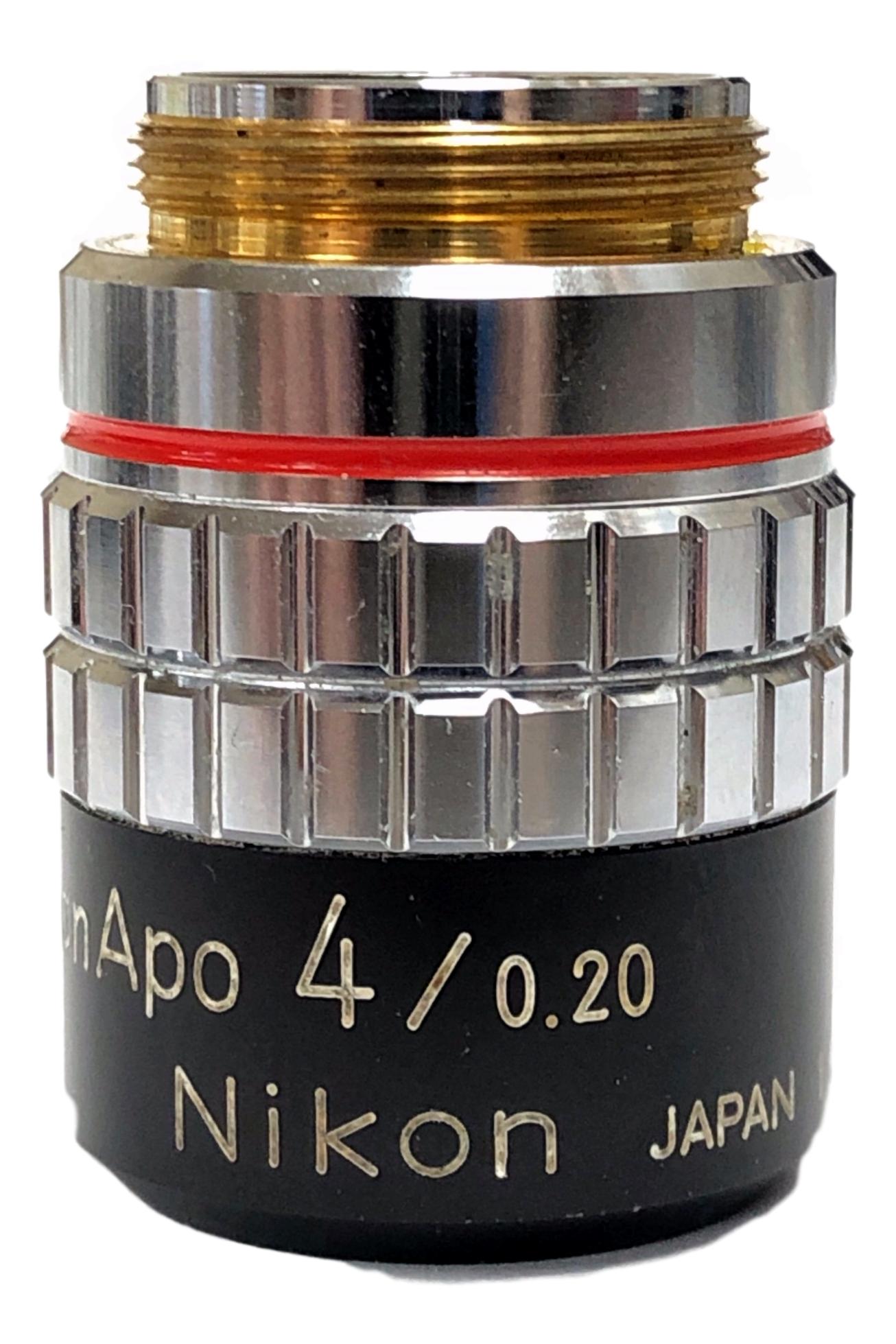 Nikon 4x PlanApo Objective Catalog #: 104843 – Microscope Central
