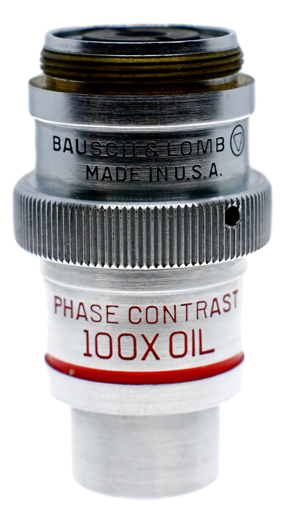 Bausch & Lomb 100x PlanAchromat Phase Contrast Oil Objective ...