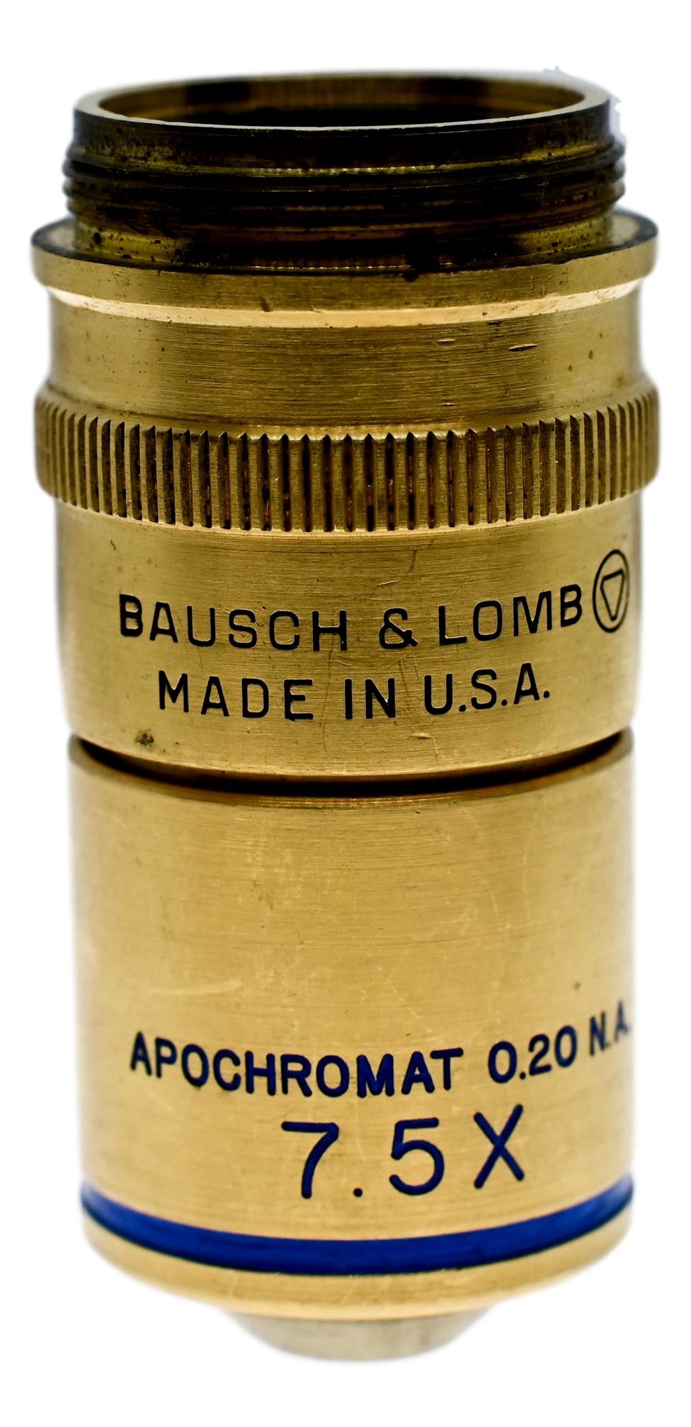 Bausch & Lomb 7.5x Apochromat Flat Field Objective – Microscope Central