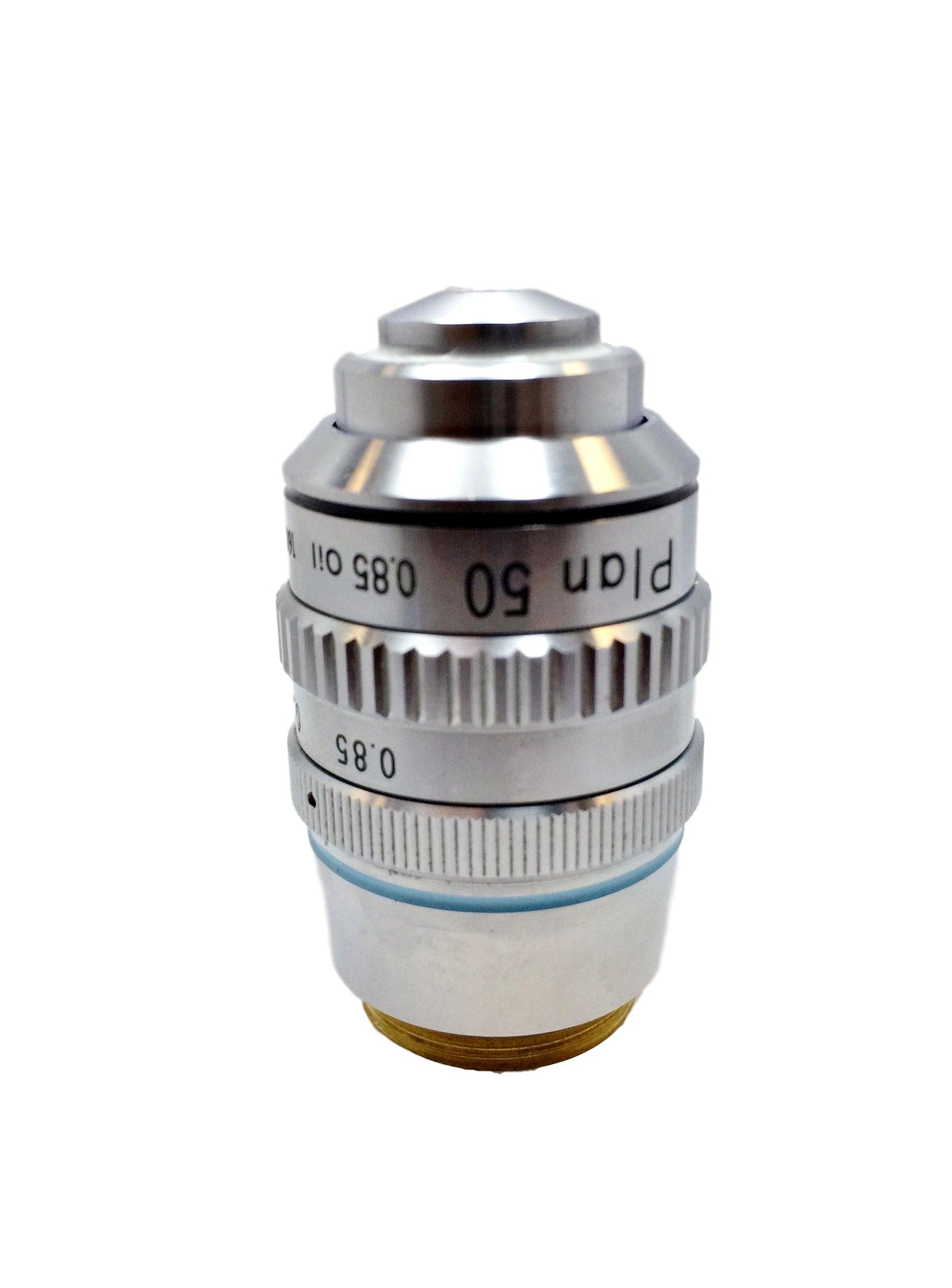 Nikon Plan 50X Oil Microscope Objective with Iris Diaphragm ...