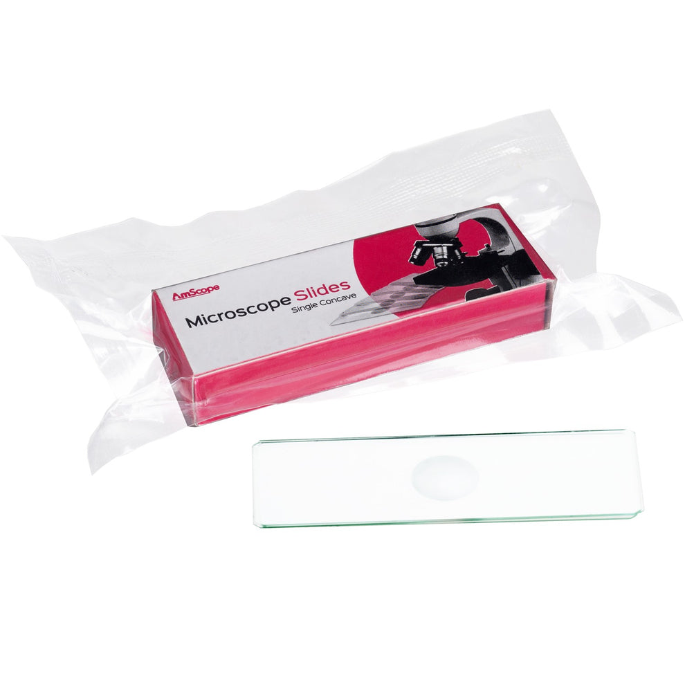 Microscope Slides Single Depression Concave Pack of 12 – Microscope Central