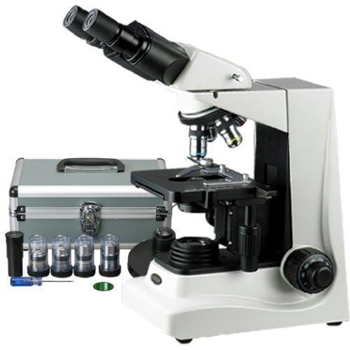 AmScope Turret Phase Contrast Binocular Microscope 40X-1600X ...